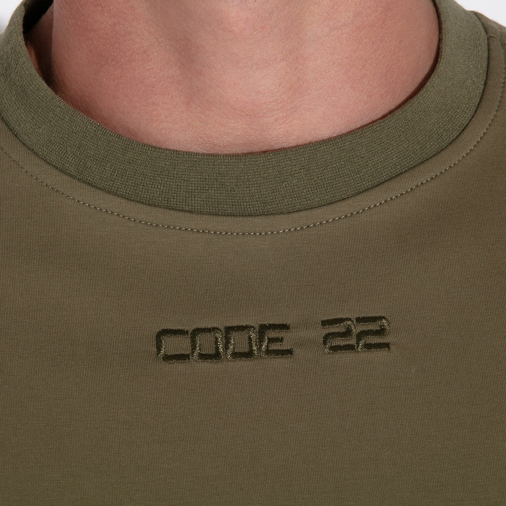 CODE 22 technical sweatshirt khaki | Code 22