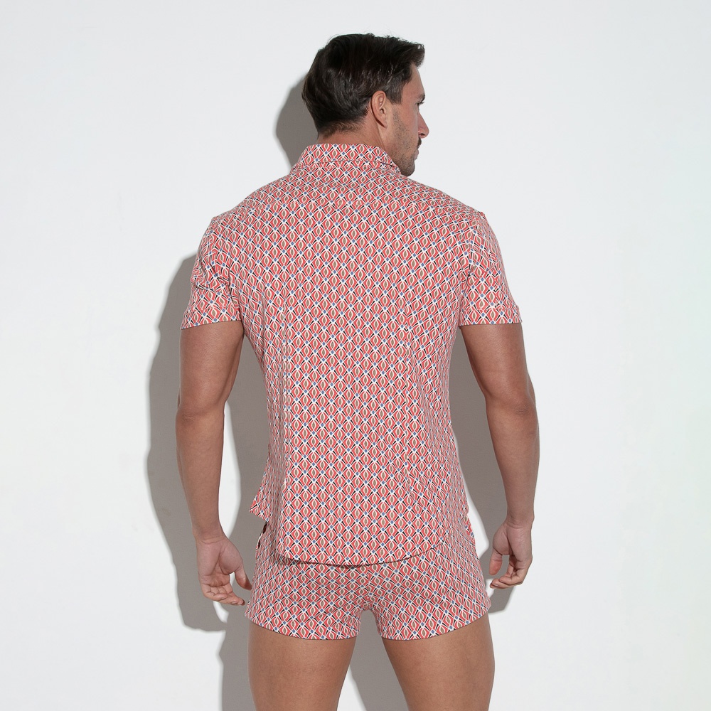 Slim fit stretch shirt coral | Code 22